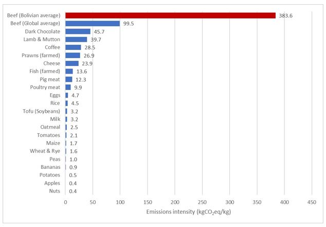 Greenhouse gas emissions from beef consumption in Bolivia - SDSN Bolivia